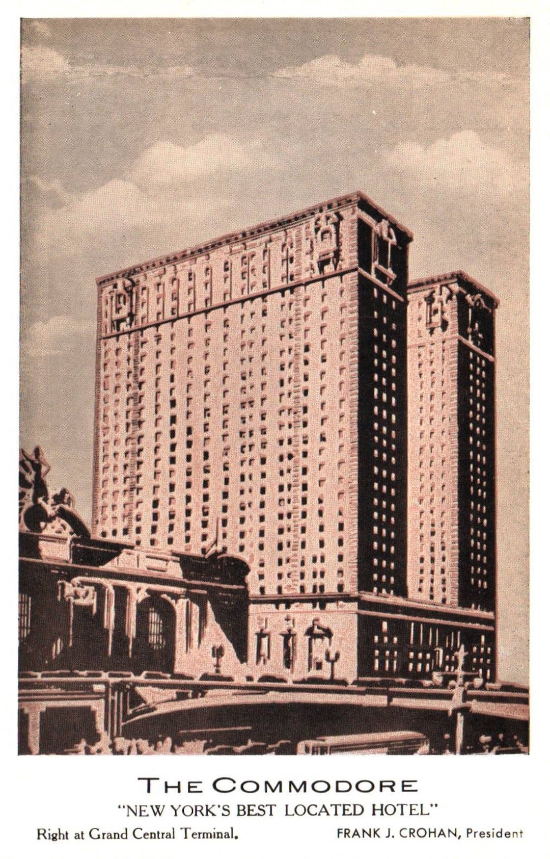 Vintage Postcard, Hotel Commodore, Commodore Hotel, New York City, New ...
