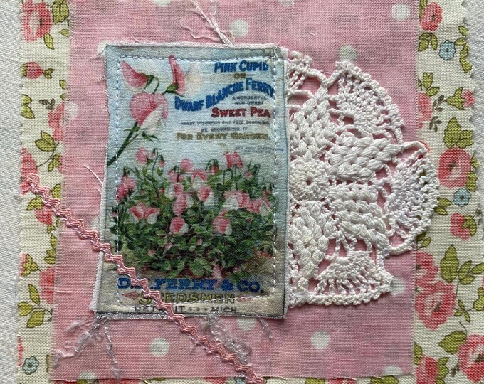 Snippet, Seed Catalog, Flower, Junk Journal, Slow Stitch, Art Quilt ...