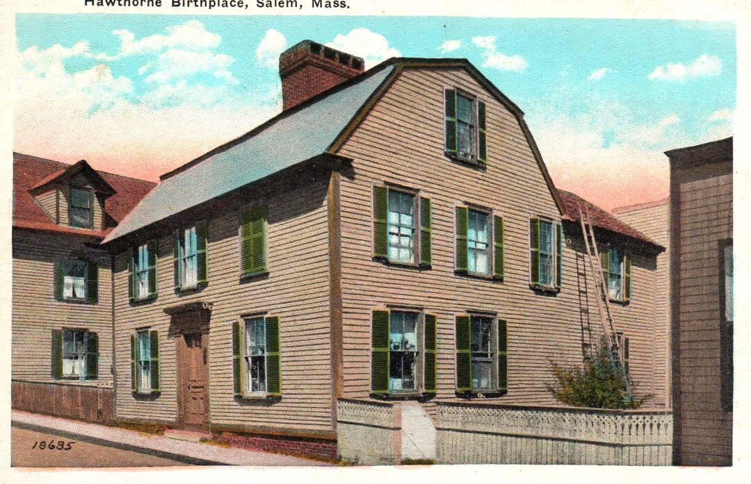 Vintage Postcard, Salem, Massachusetts, Hawthorne, Birthplace ...