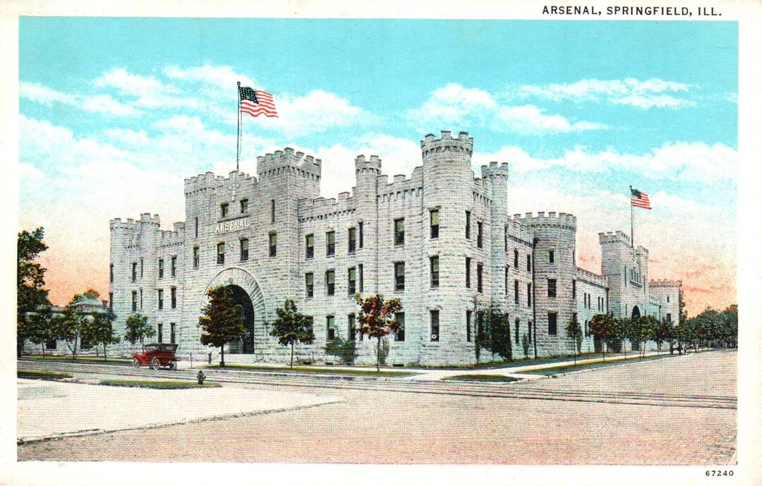 Vintage Postcard, Springfield, Illinois, Arsenal, Postcard, Antique ...