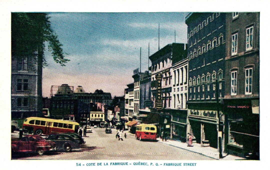 Vintage Postcard, Quebec, Canada, Fabrique Street, Postcard, Old ...