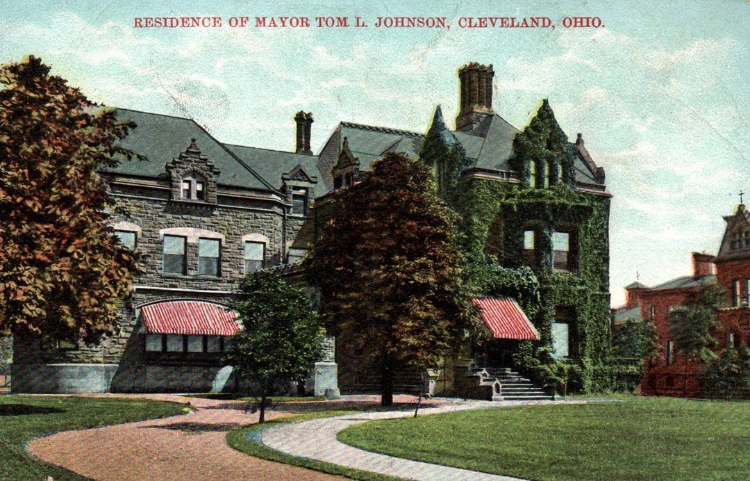 Vintage Postcard, Cleveland, Ohio, Tom L Johnson, Residence, Mayor ...