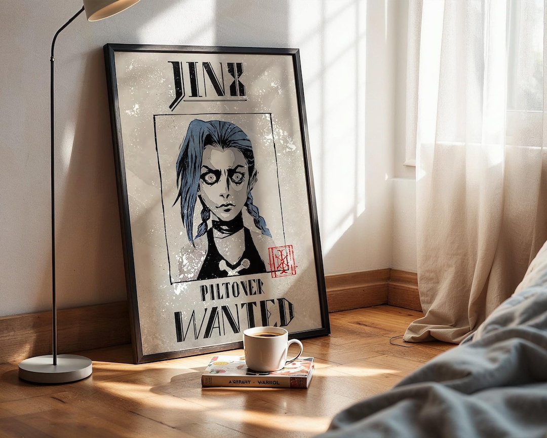 Jinx Wanted Poster: Arcane League of Legends Anime Art (digital ...