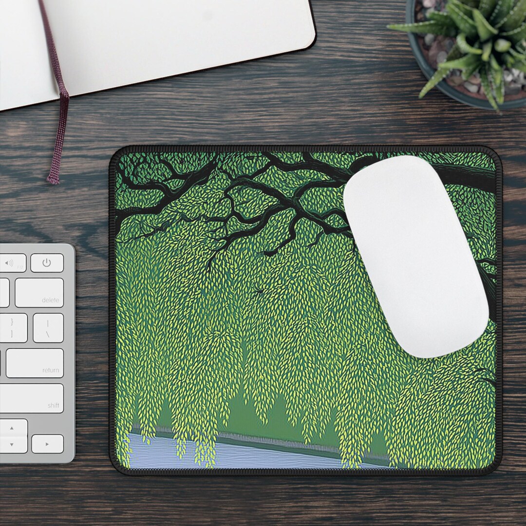 Willow Tree Desk Mat, Japanese Tree Branch Mouse Pad, Zen Nature Art ...