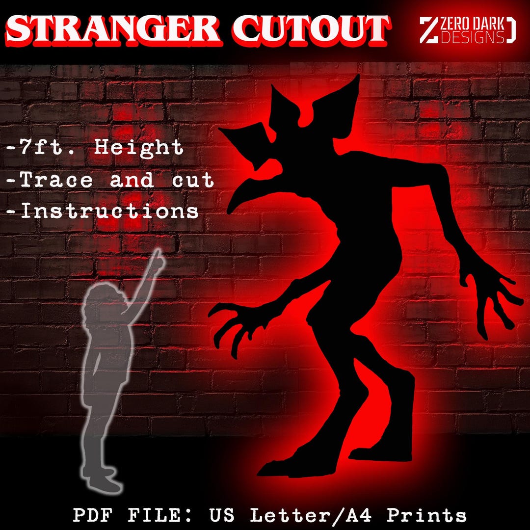 DIY Halloween Decor - 7ft Stranger Things - Outdoor Monster Silhouette ...