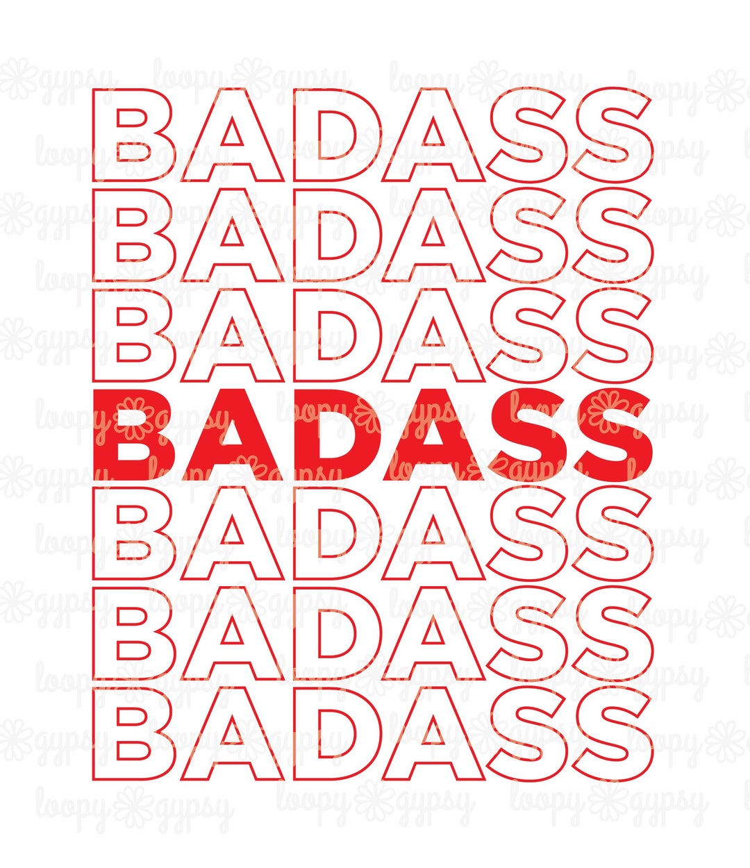 Badass; SVG; PNG; Cut File; Cricut File; Silhouette File; Digital ...