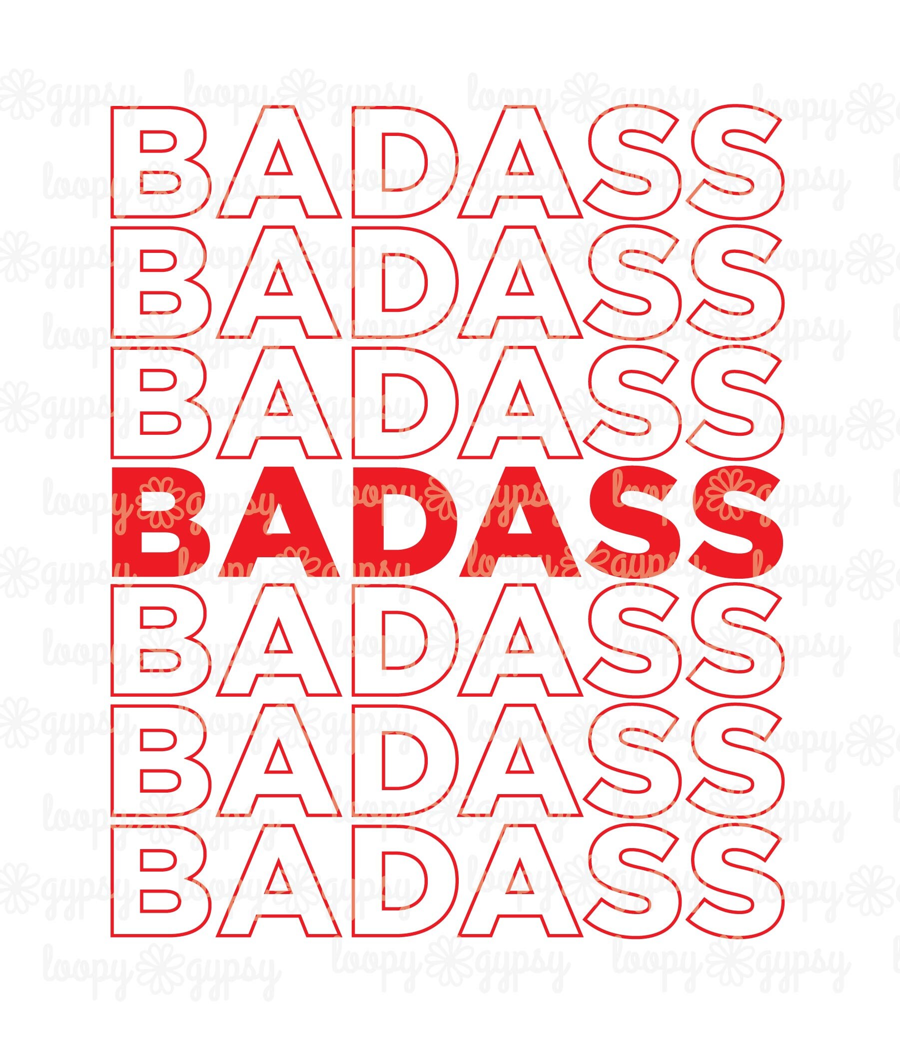Badass; SVG; PNG; Cut File; Cricut File; Silhouette File; Digital ...