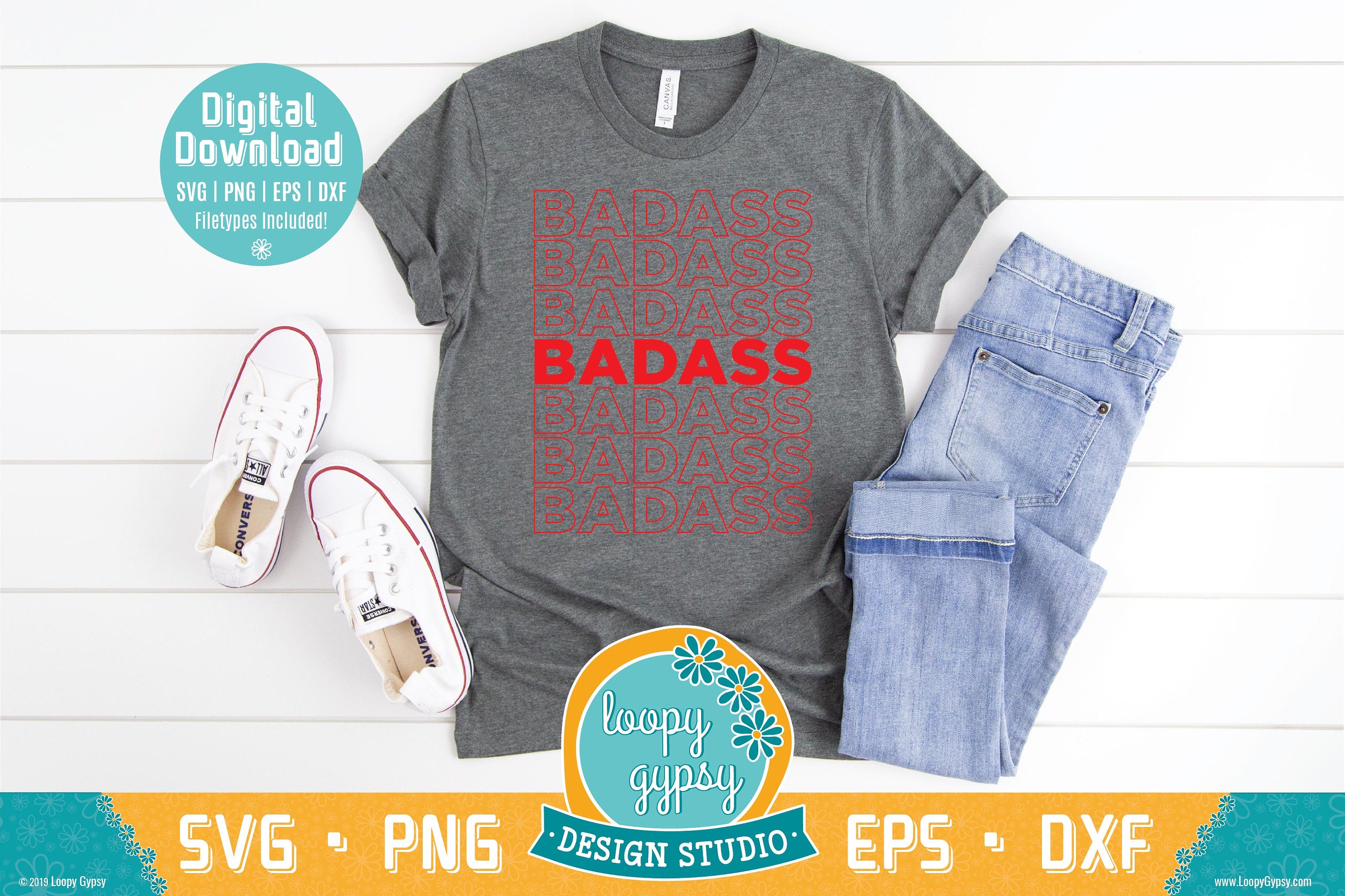 Badass; SVG; PNG; Cut File; Cricut File; Silhouette File; Digital ...