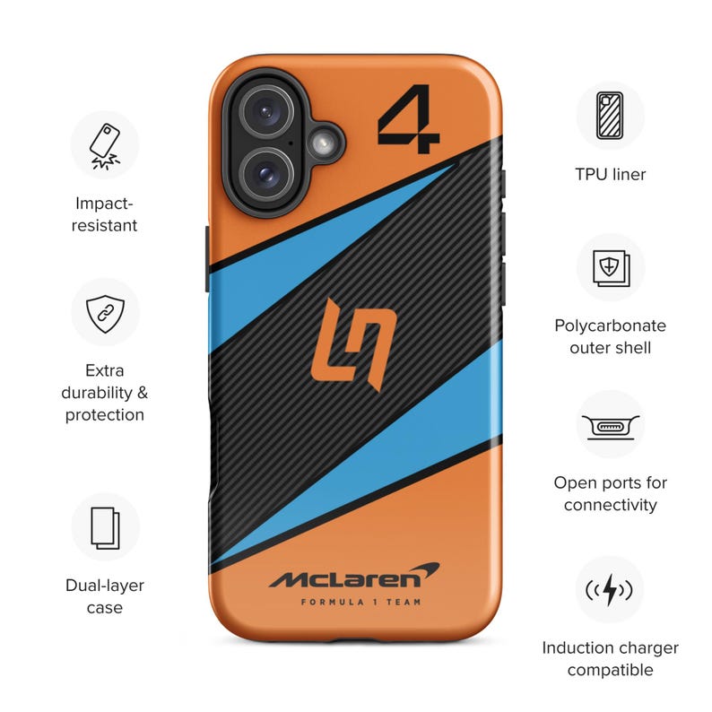 Lando Norris Mclaren F1 Racing Suit LN4 2025 iPhone Case for iPhone 16 ...