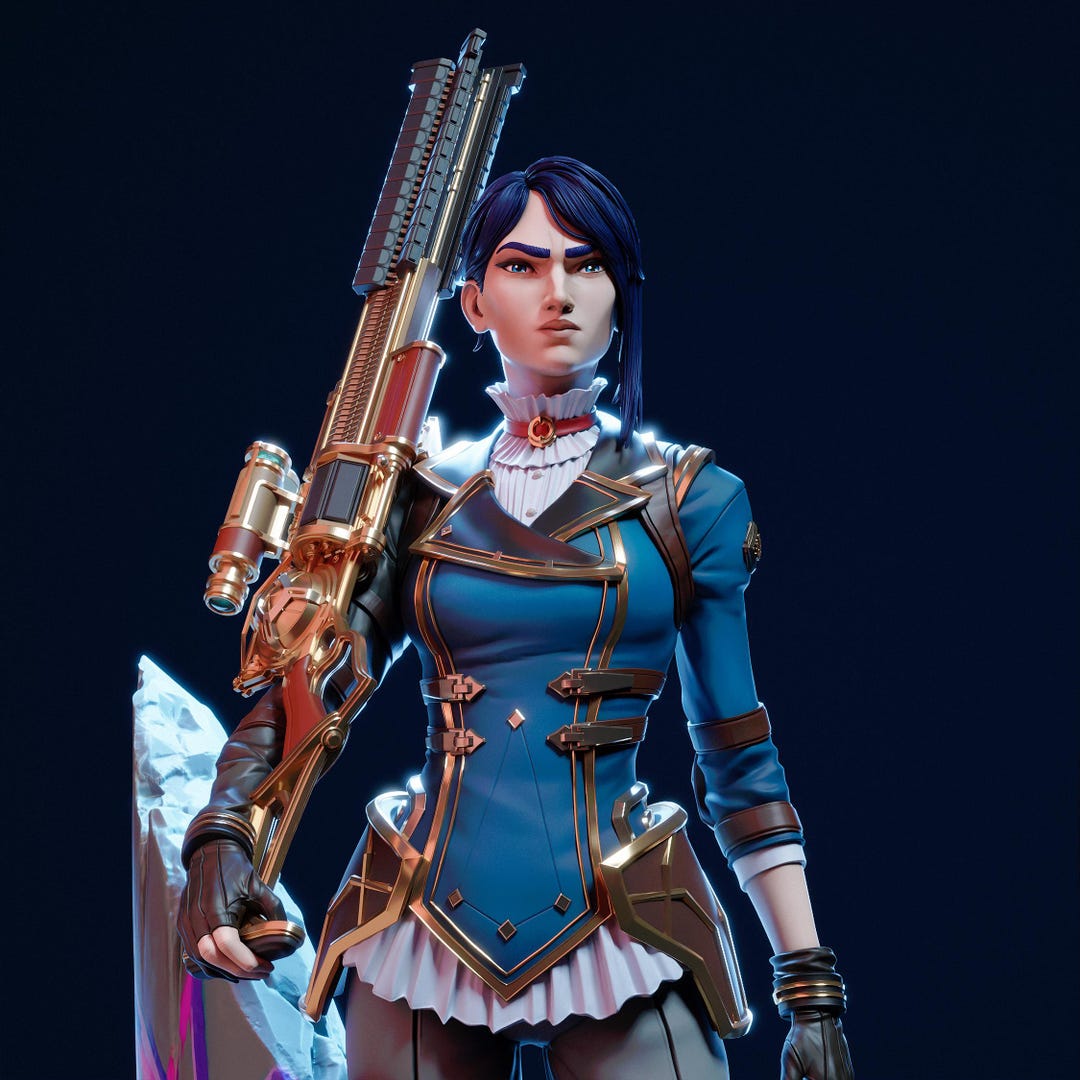 Caitlyn From Arcane - STL Model for Resin Printer Figure 3D Printing ...