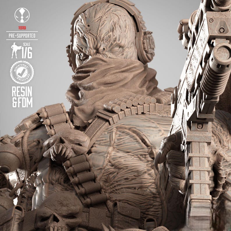 Commando Spawn - STL Model for Resin Printer Figure 3D Printing - High ...