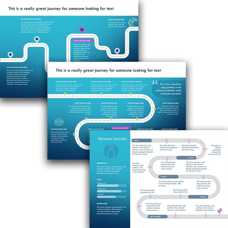 Power Point Journey Map Concepts for Heavy Text Documents - Etsy