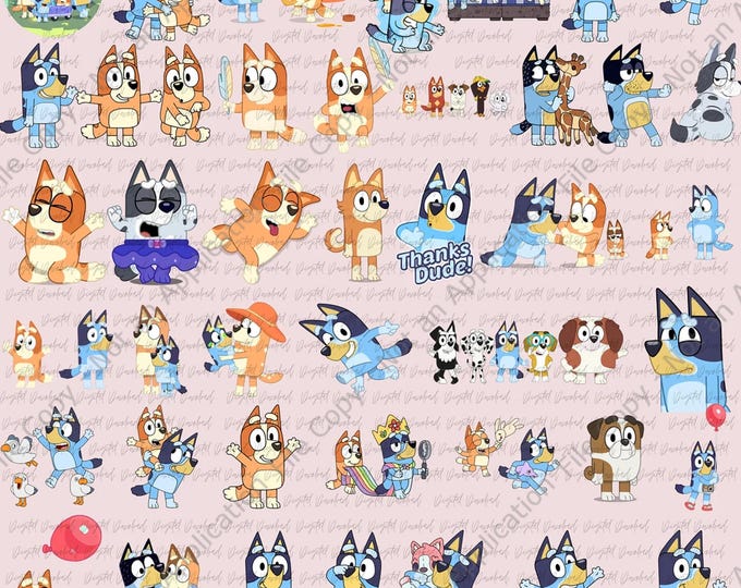 2300+ Mega Bluuey Bundle, Bluuey Cut Files for Cricut, Bluuey Clipart ...