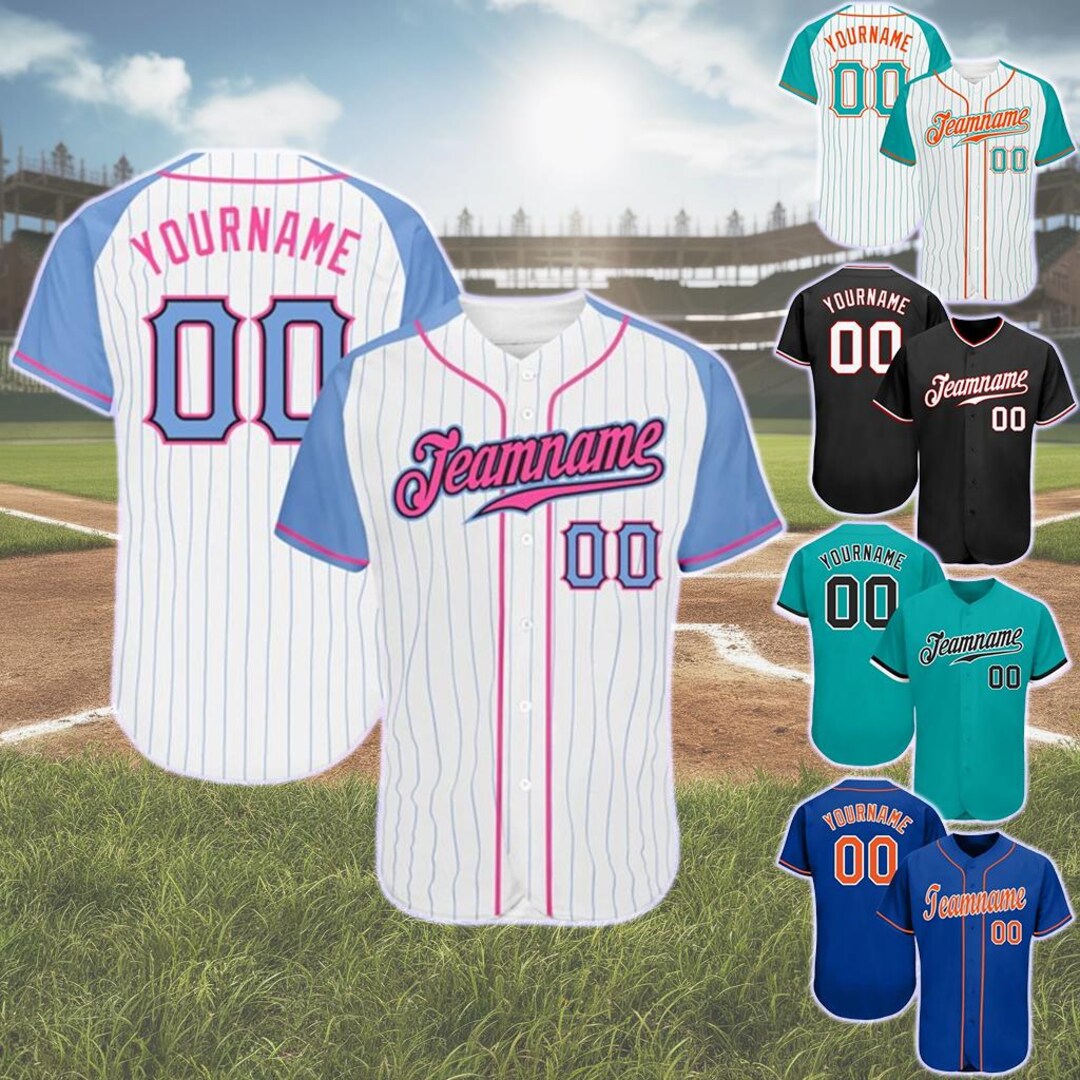 Baseball Jersey Team Number Custom - Personalized Player Name Sports ...