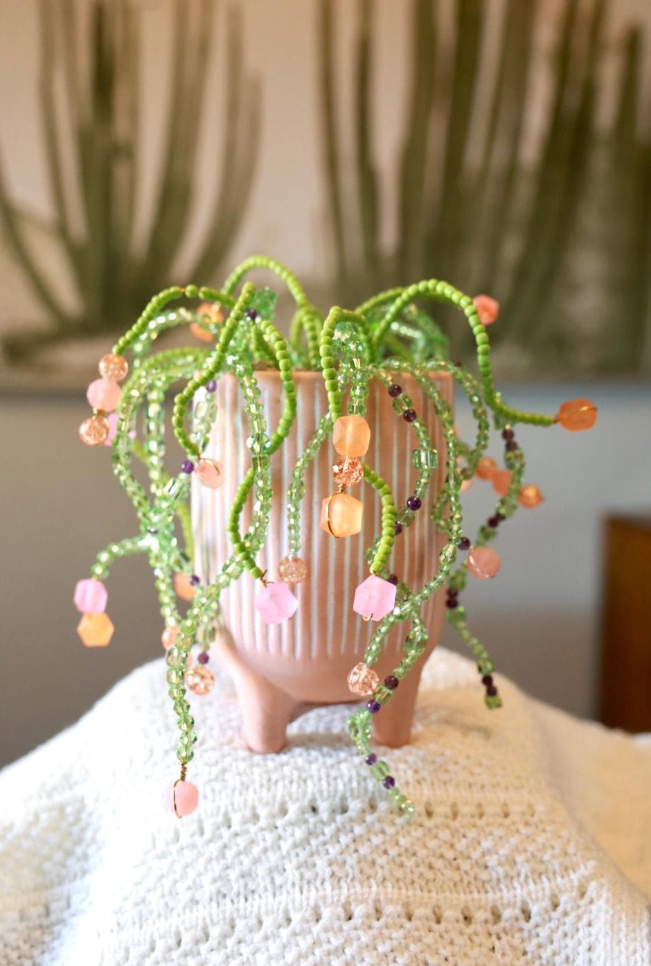 Handmade Beaded Plant | Forever Plant | Boho Room Decor | Unique Gift ...