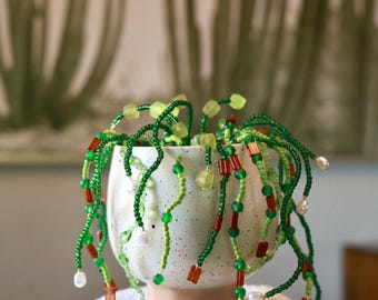 Handmade Beaded Plant | Forever Plant | Boho Room Decor | Unique Gift ...