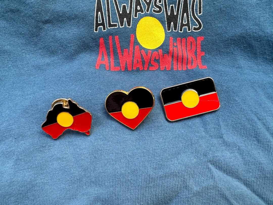 3 Badge Pins Inspired Aboriginal Flags First Nations Indigenous Pride ...