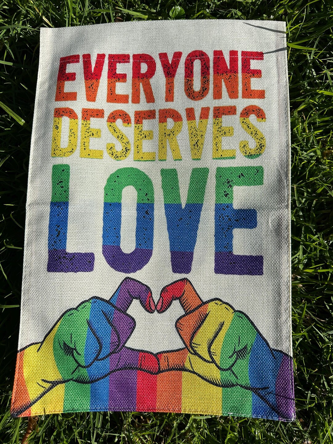 LGBTQIA+ Intersex-inclusive Progress Garden Flag Rainbow Linen ...