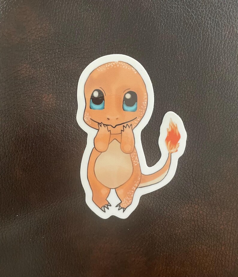 Charmander Sticker: Cute Glossy Pokemon Inspired Vinyl Decal - Etsy