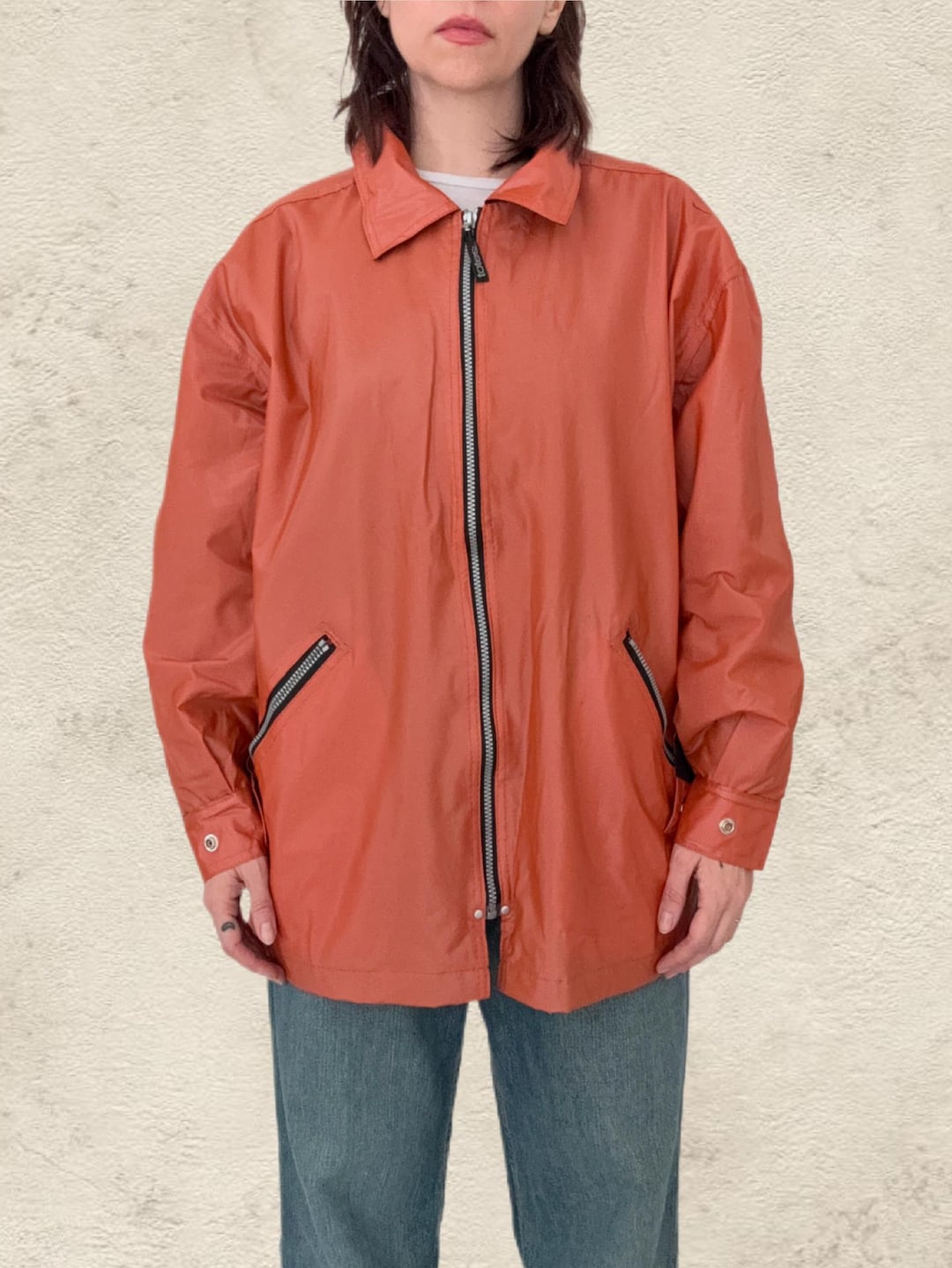 Vintage 90’s Totes Orange PVC Raincoat (L) - Etsy