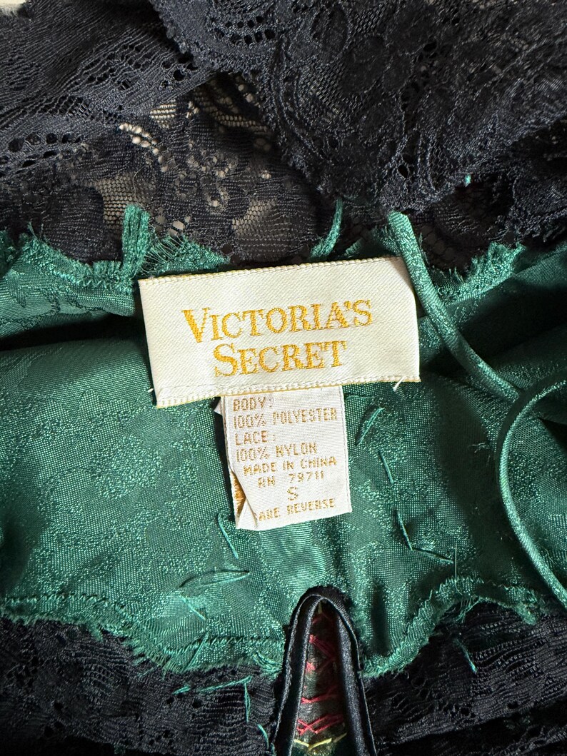 Vintage Victoria's Secret Gold Label Green Mermaid Lingerie Slip Dress ...