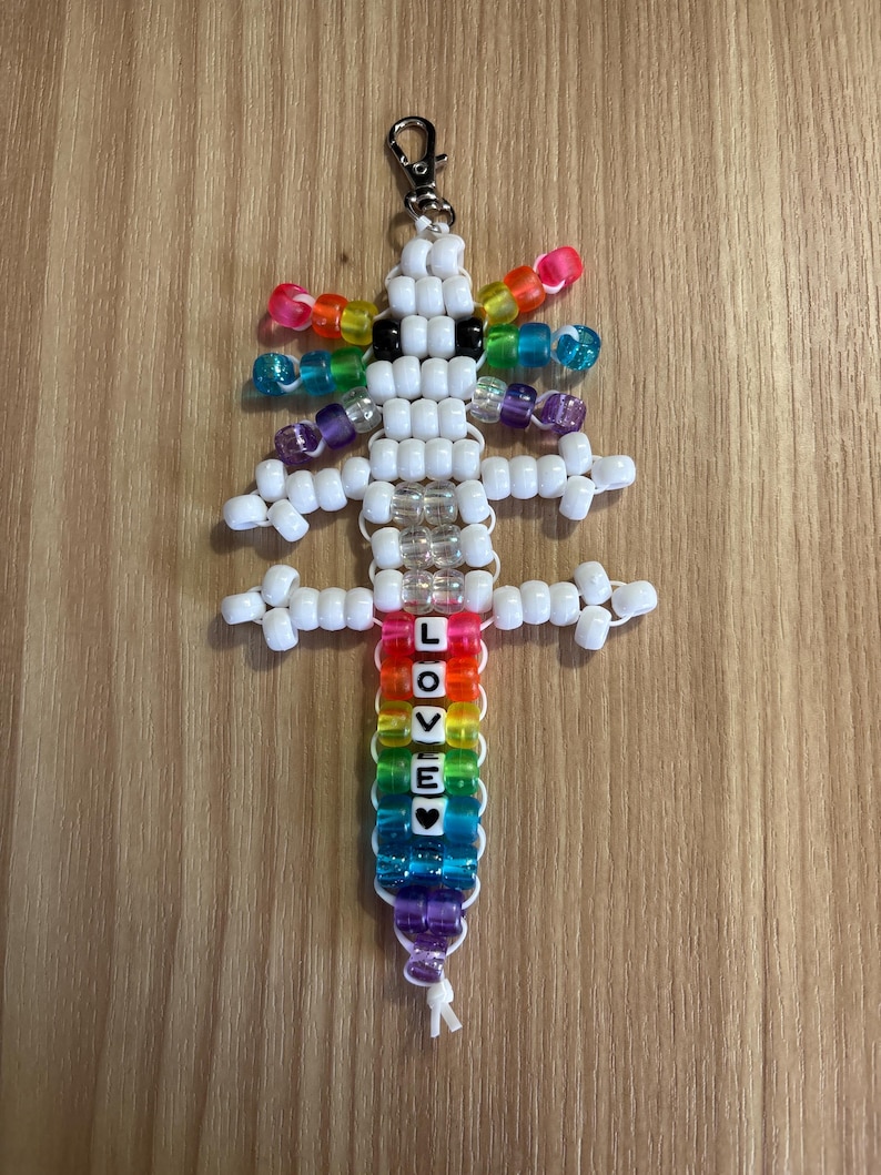 Axolotl - Pride “boo” Bead Keychain - Etsy