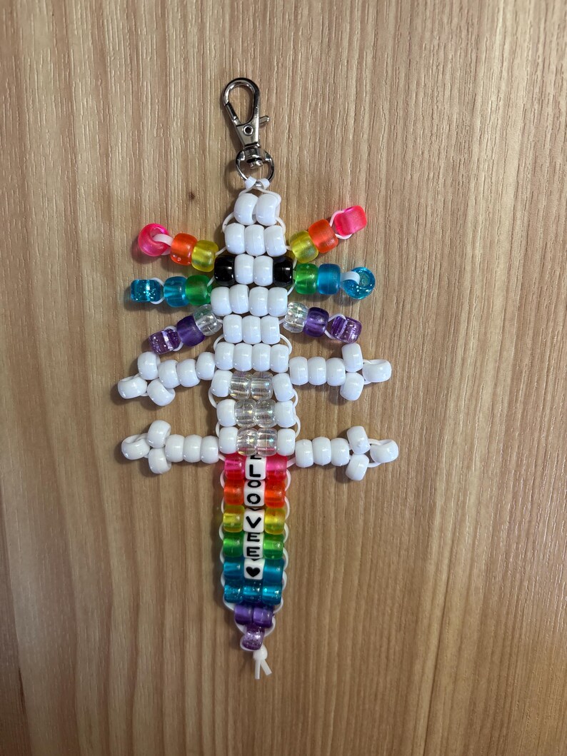 Axolotl - Pride “boo” Bead Keychain - Etsy