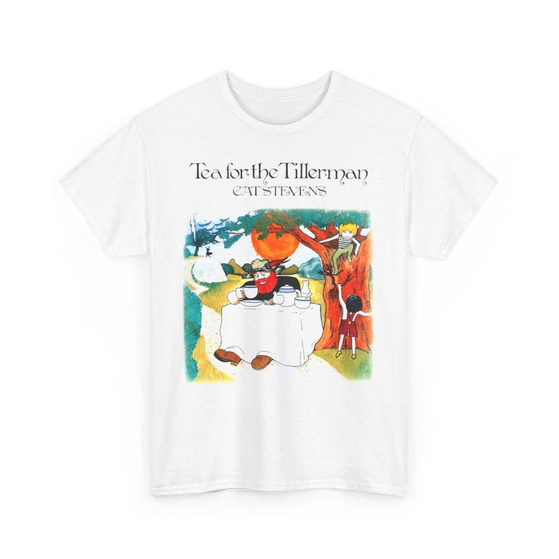 Clothing Shirt Cat Stevens Tea for Tillerman Music Legend White Gildan ...