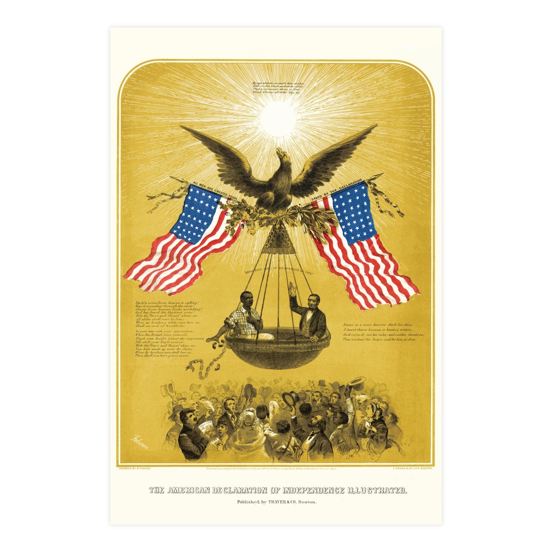 Civil War Poster, Abolitionist Art, Black History Print, Emancipation ...