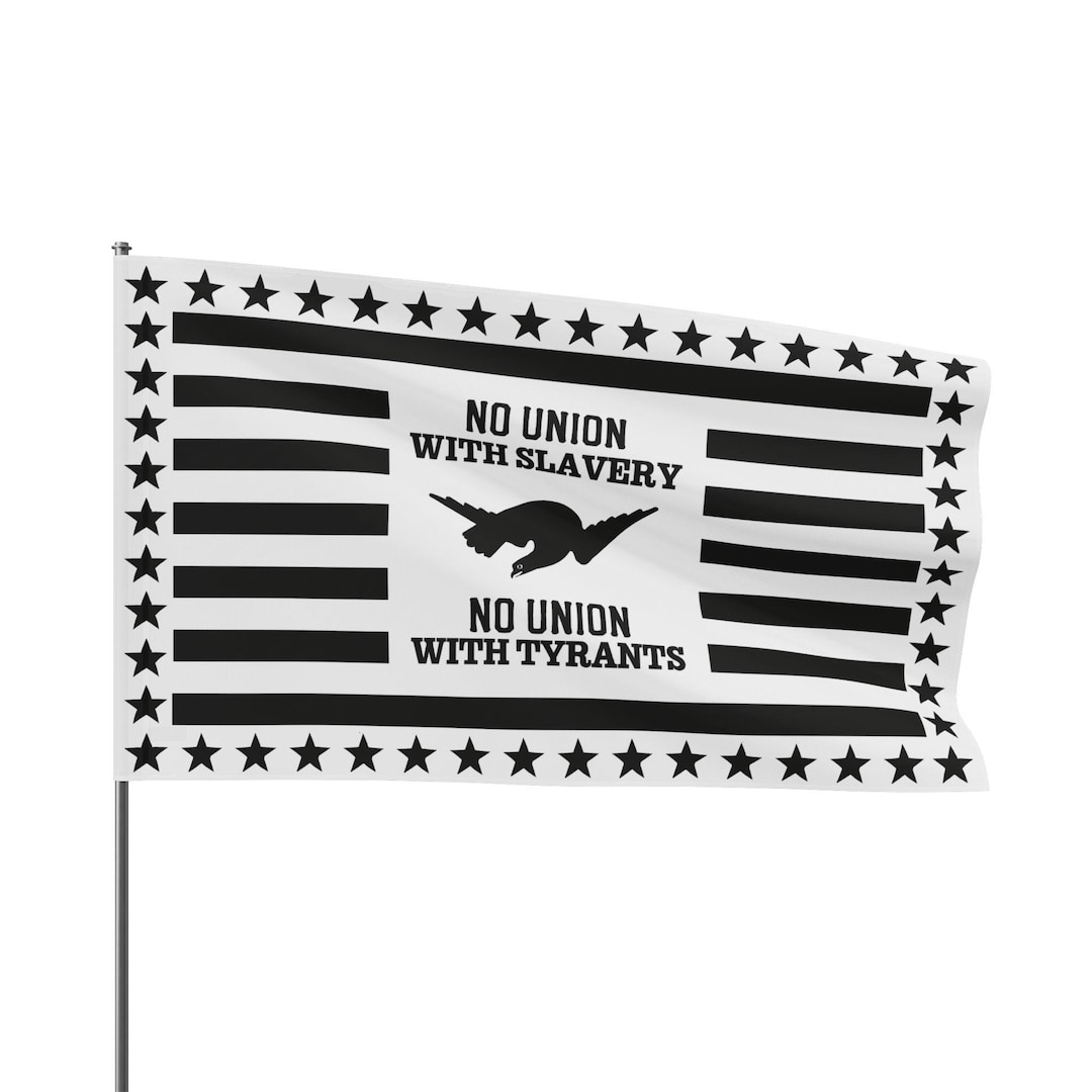 Flag, Civil War Era Abolitionist Flag, Black and White Double Sided, No ...