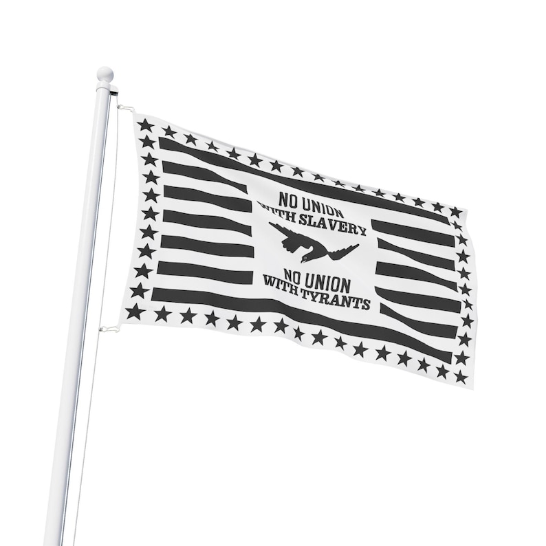 Flag, Civil War Era Abolitionist Flag, Black and White Double Sided, No ...