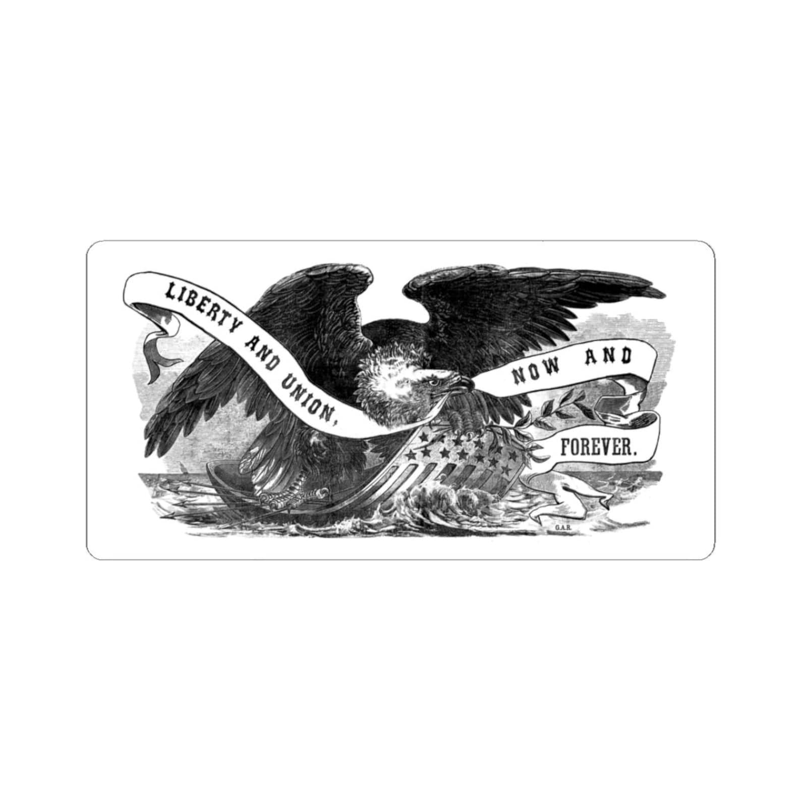 Liberty and Union Stickers, Civil War Recruitment Poster Motif, Vintage ...