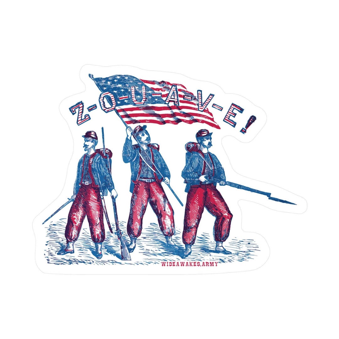 Civil War Decal, Zouave Sticker for Car, Union Army, 1860s History ...