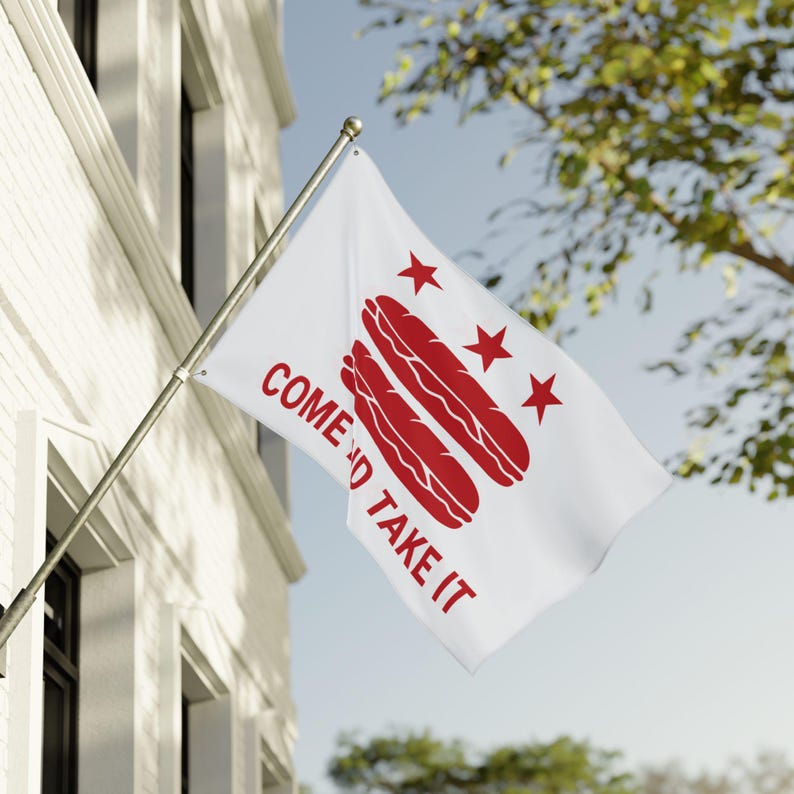 Funny Political Flag, DC Flag Parody, Come and Take It, Sandwich ...