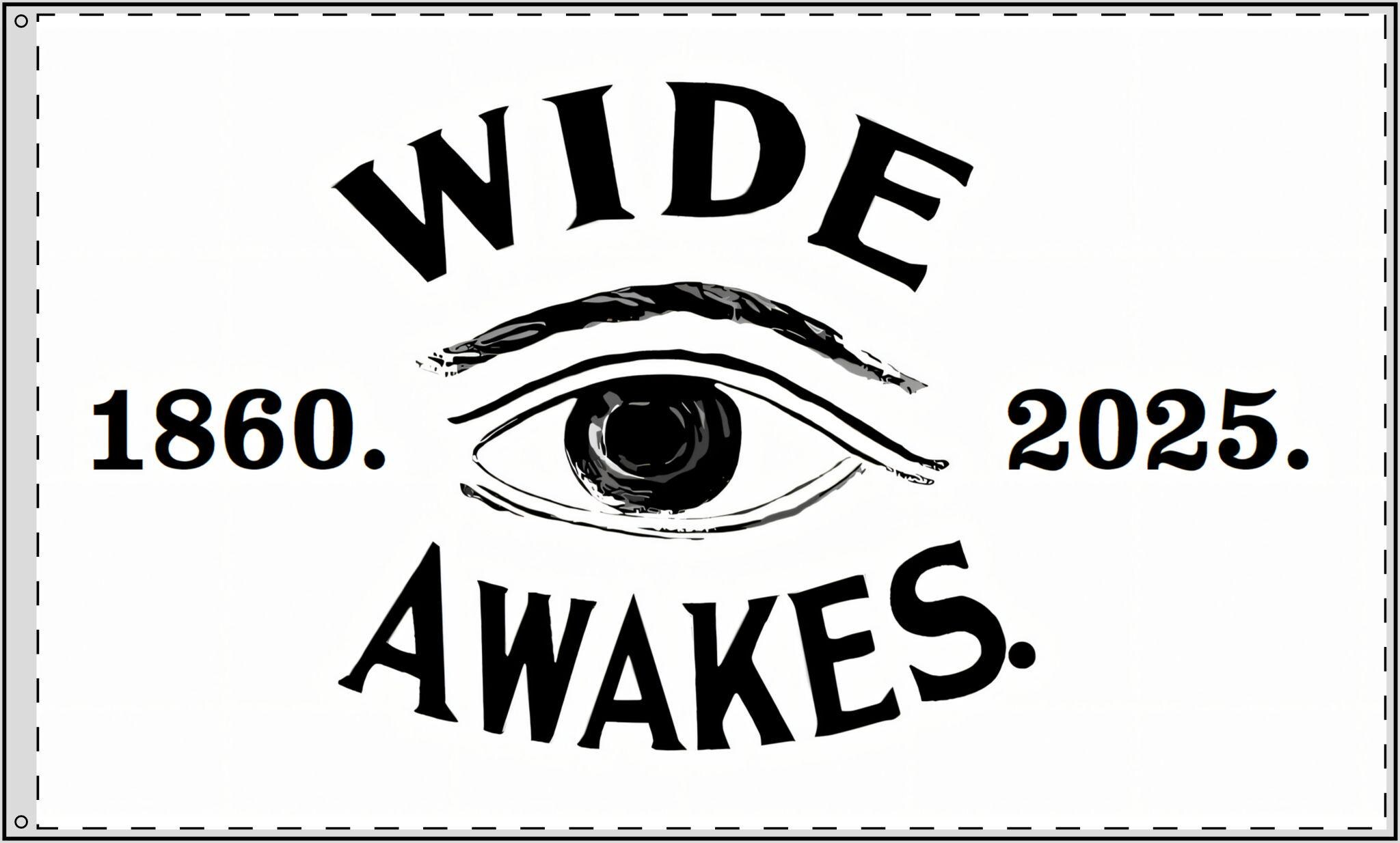 Wide Awakes Flag - Double Sided, Vintage Lincoln Wide Awakes Movement ...