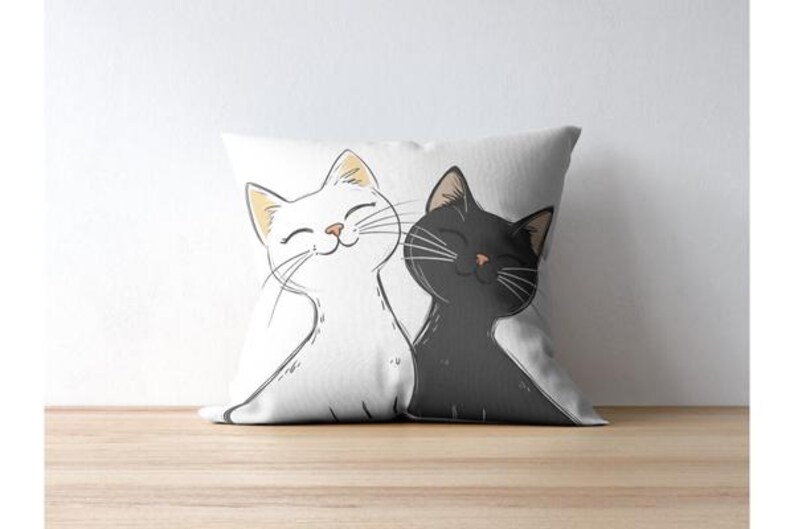 Cute Cats Couple, Catlover, Catillustration, Catart, Cutecat, Happypets ...