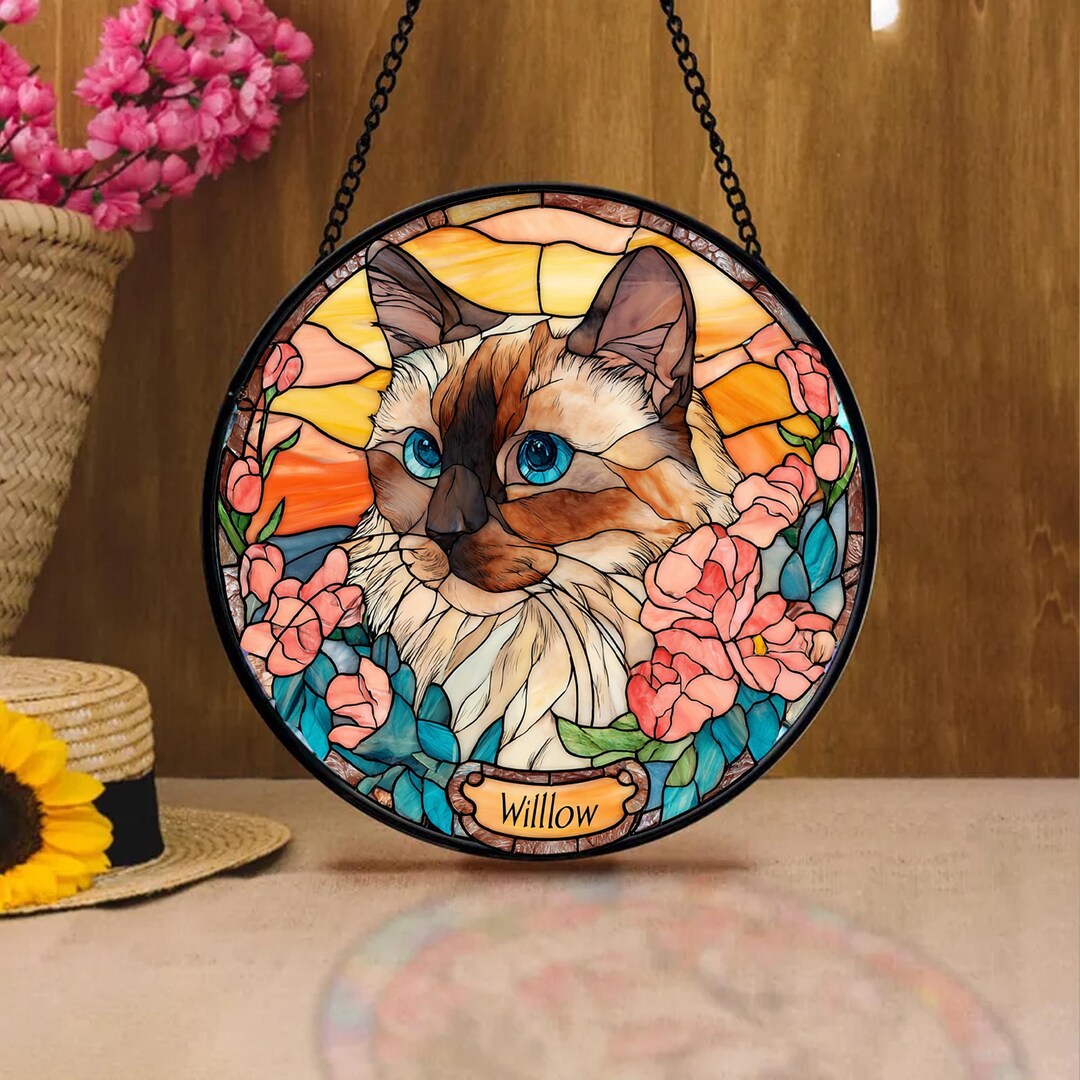 Custom Cat Photo Suncatcher 2025, Dog Photo Suncatcher, Pet Lover Gift ...