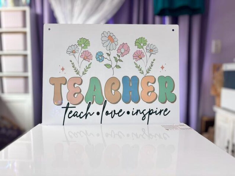 Bohemian Rainbow Teacher Classroom Sign, 17x11 - Etsy