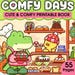 Comfy Days Coloring Book – 55 Cute Kawaii Printable Pages | Cozy ...