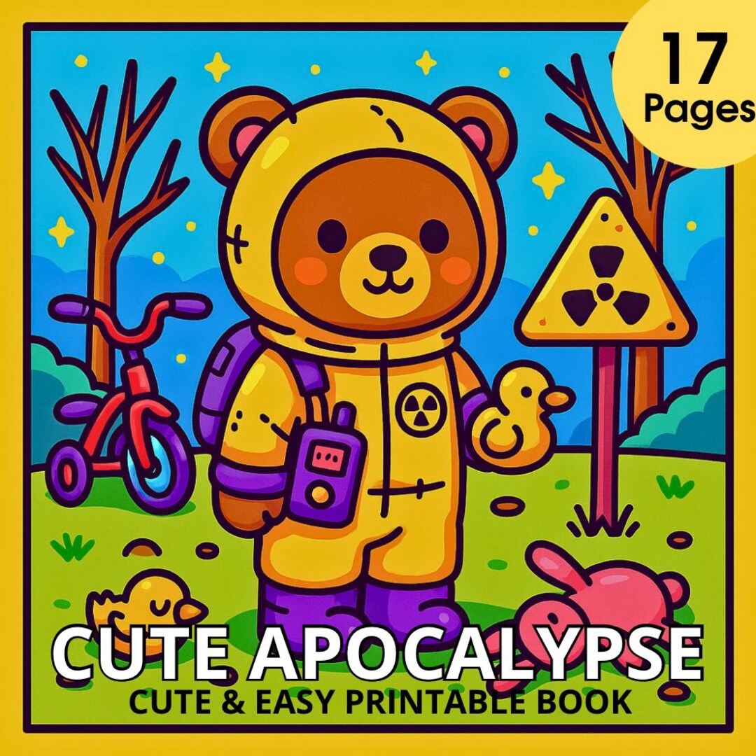 Cute Apocalypse Coloring Book – Kawaii Animal Survivors - Etsy