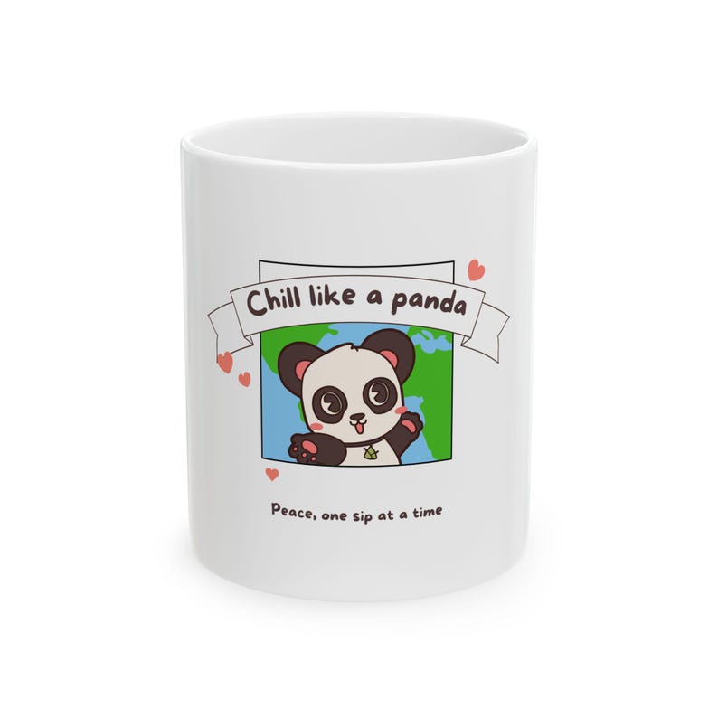 Cute Panda Ceramic Mug Ideal for Animal Lovers, Coffee or Tea Lover ...