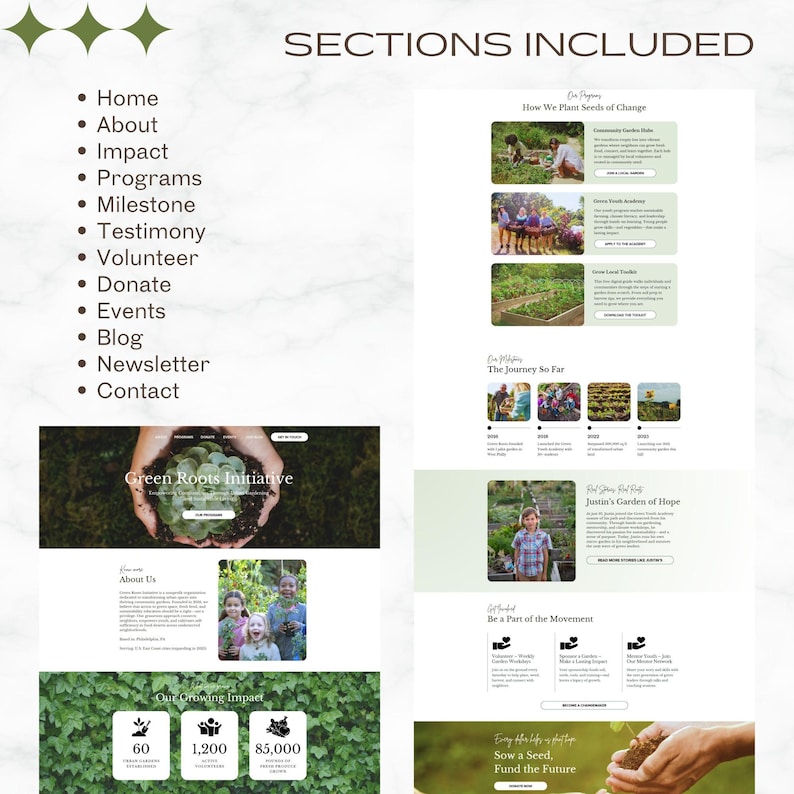Canva Website Template for Nonprofit Organization, Charity Organization ...