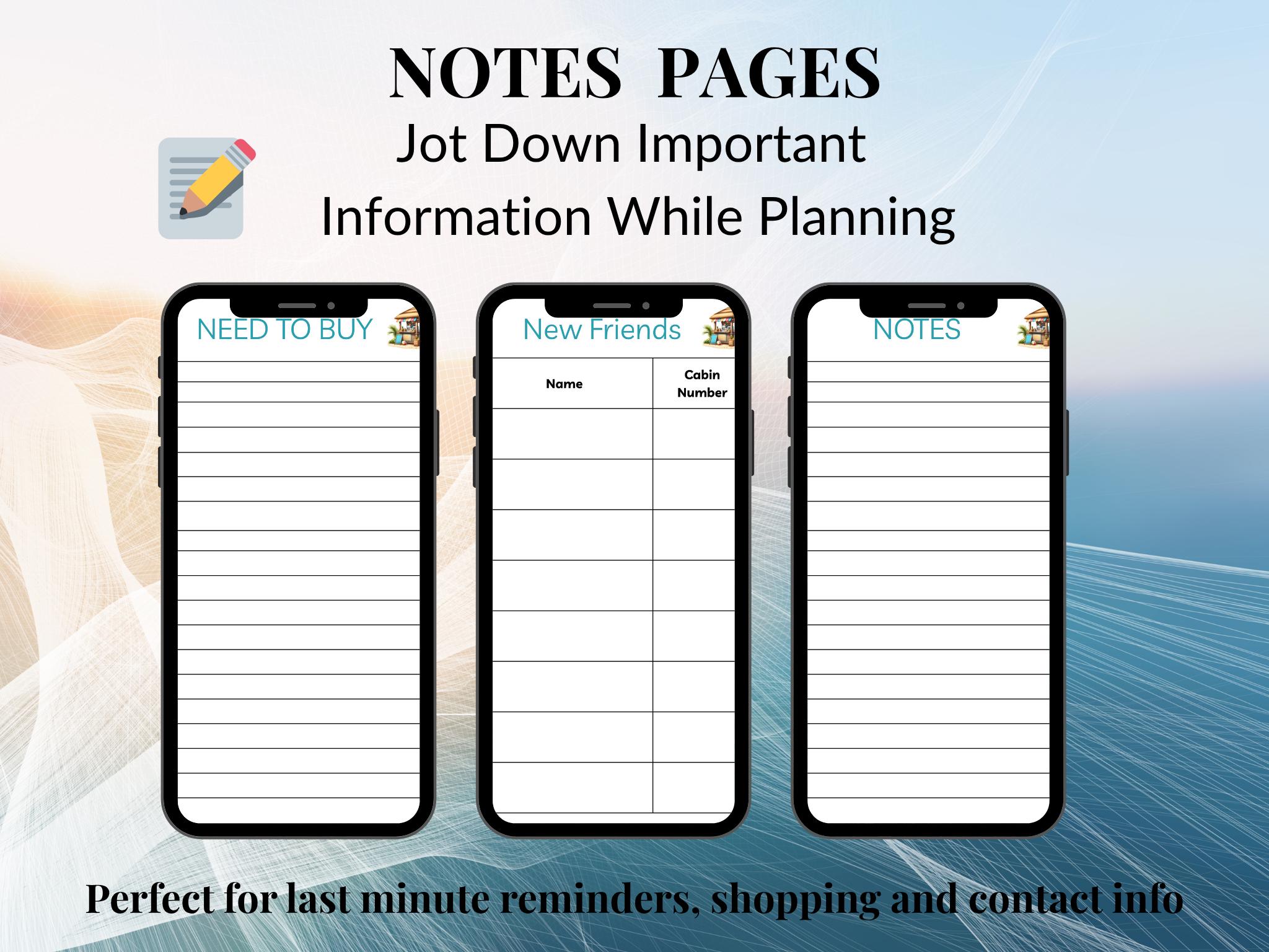 7-day Cruise Planner: Digital Travel Itinerary for iPad (printable PDF ...