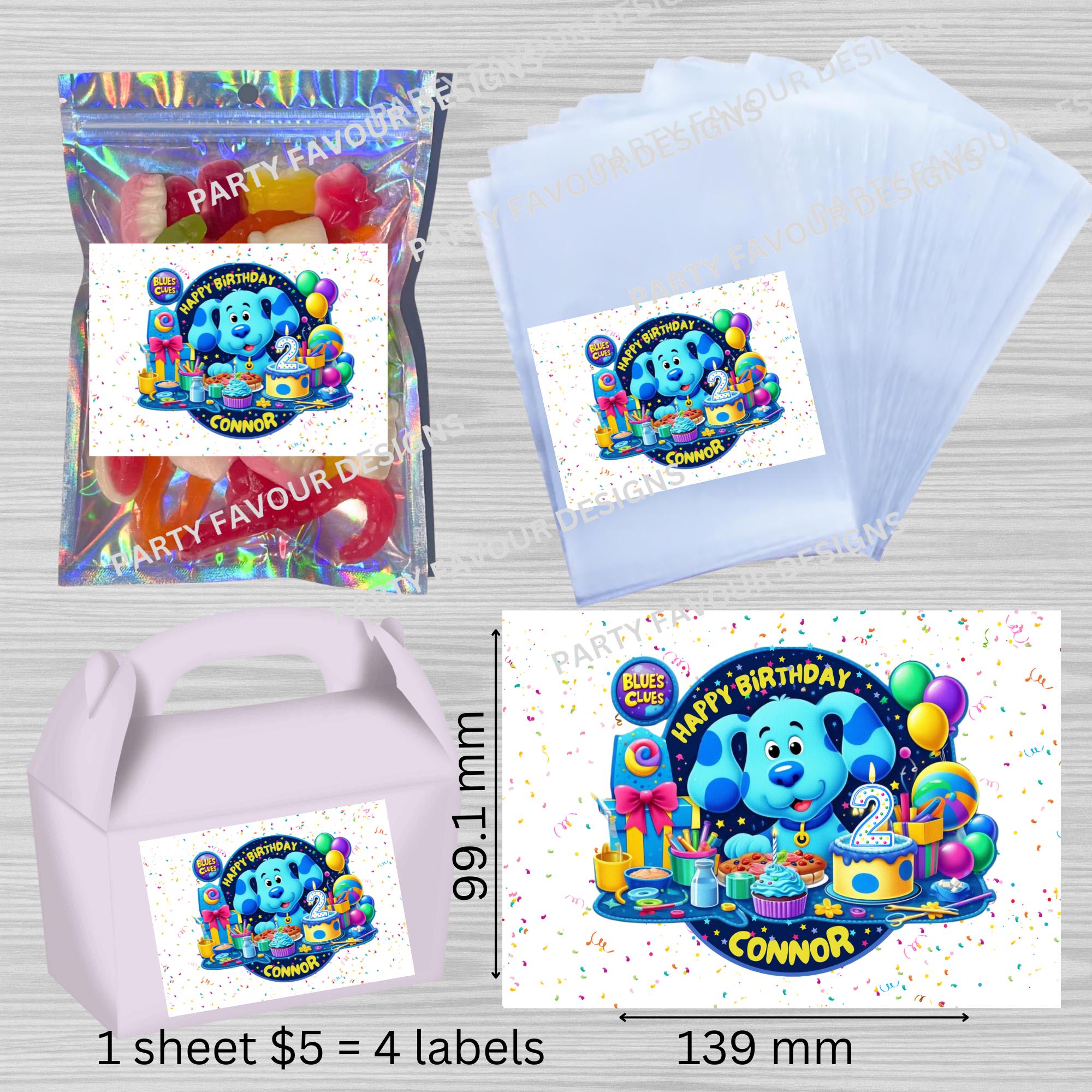Digital Peppa Pig. Blues Clues Theme / Personalised Lolly Bag, Box ...