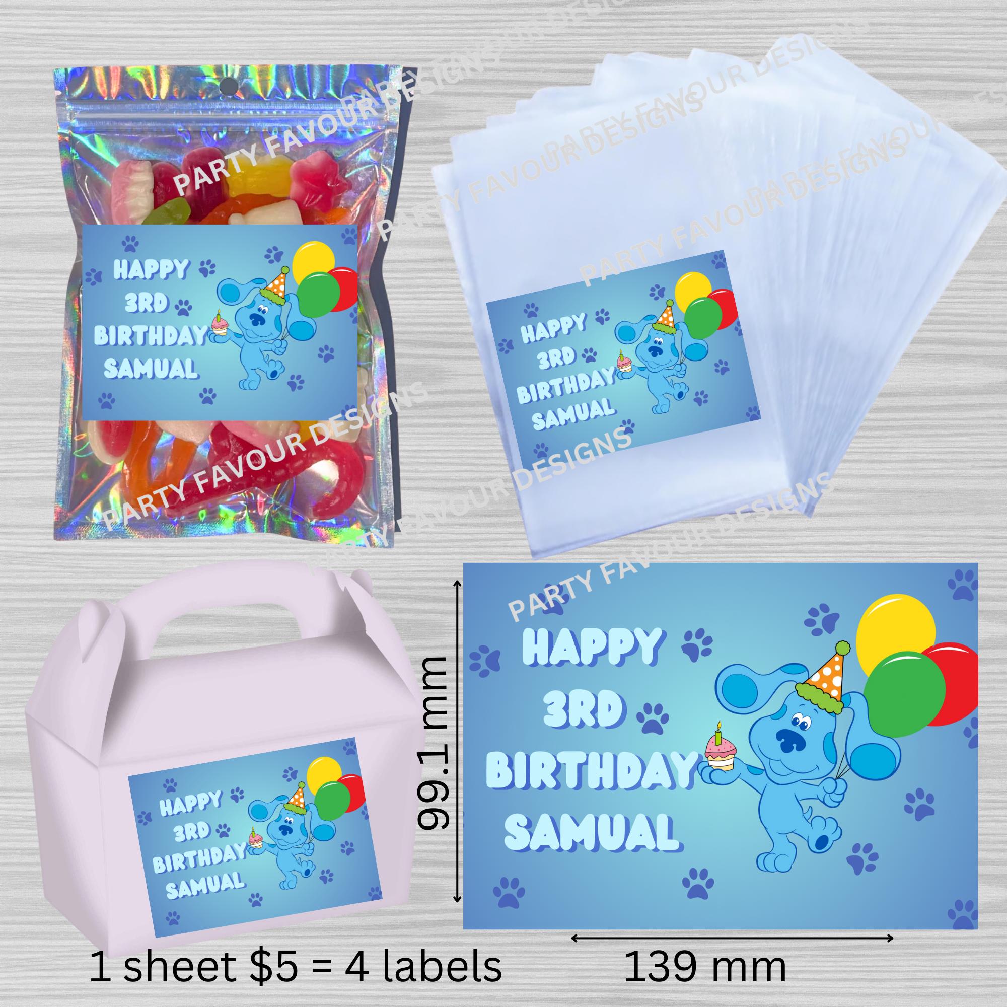 Digital Peppa Pig. Blues Clues Theme / Personalised Lolly Bag, Box ...