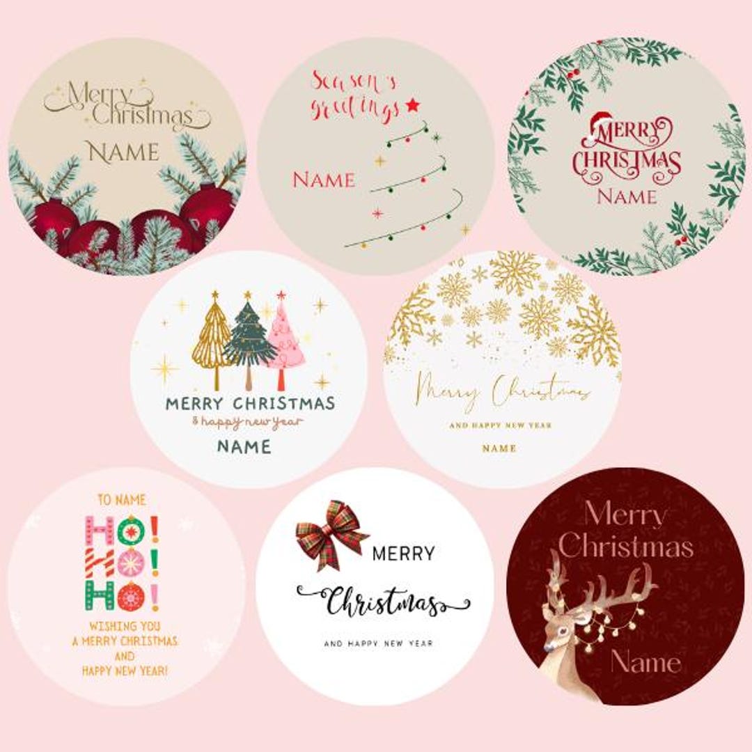 Digital Custom Christmas Stickers/ Gift Tags / Gifts / Christmas ...