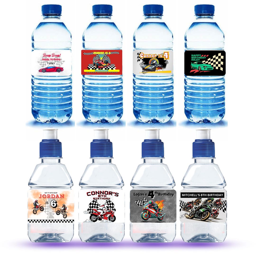 Digital Race Car. Motor Bikes. Racing. Dirt Bike Theme Water/pop Top ...