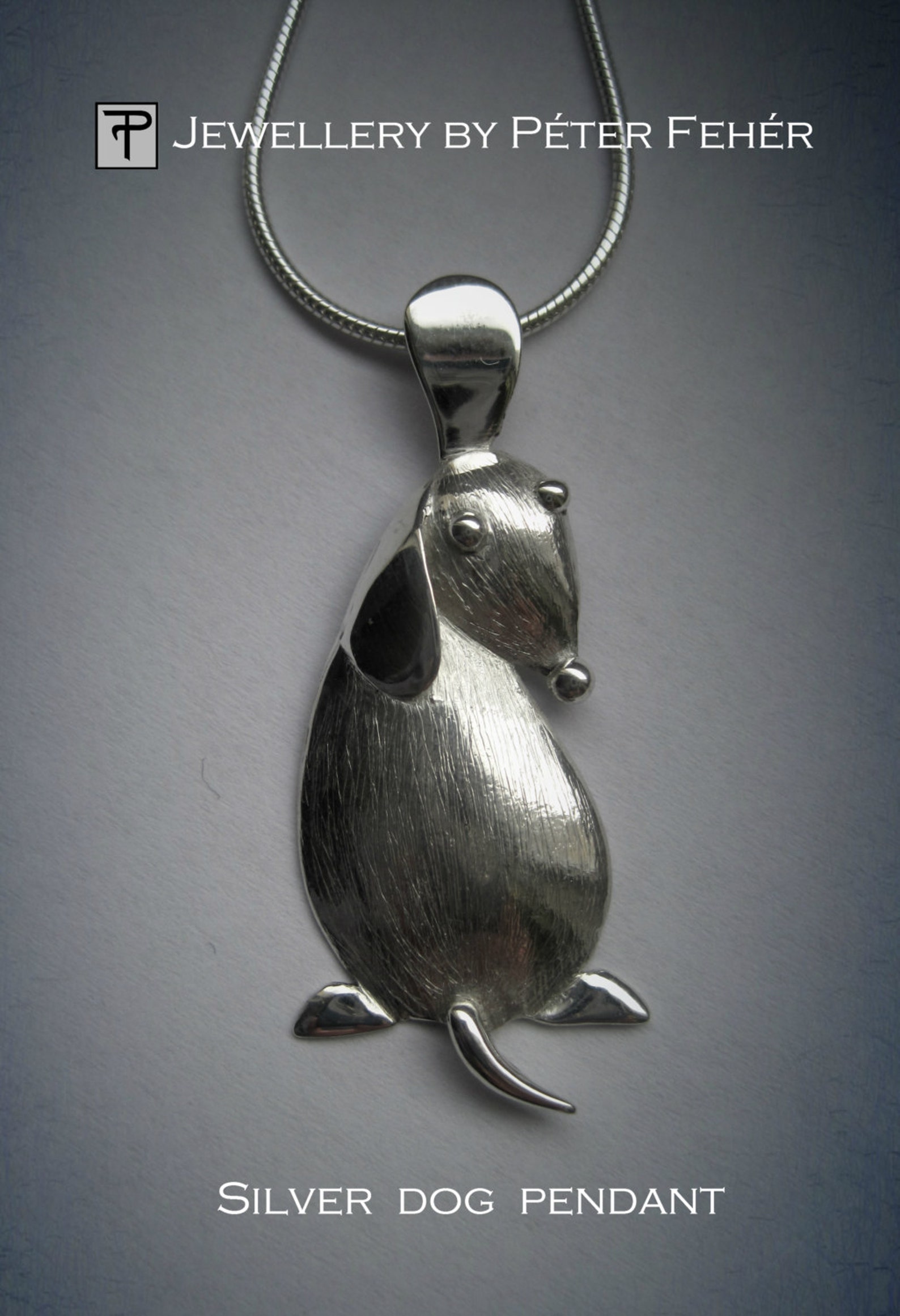 Funny Sterling Silver Dog Pendant Doggy Necklace Puppy - Etsy