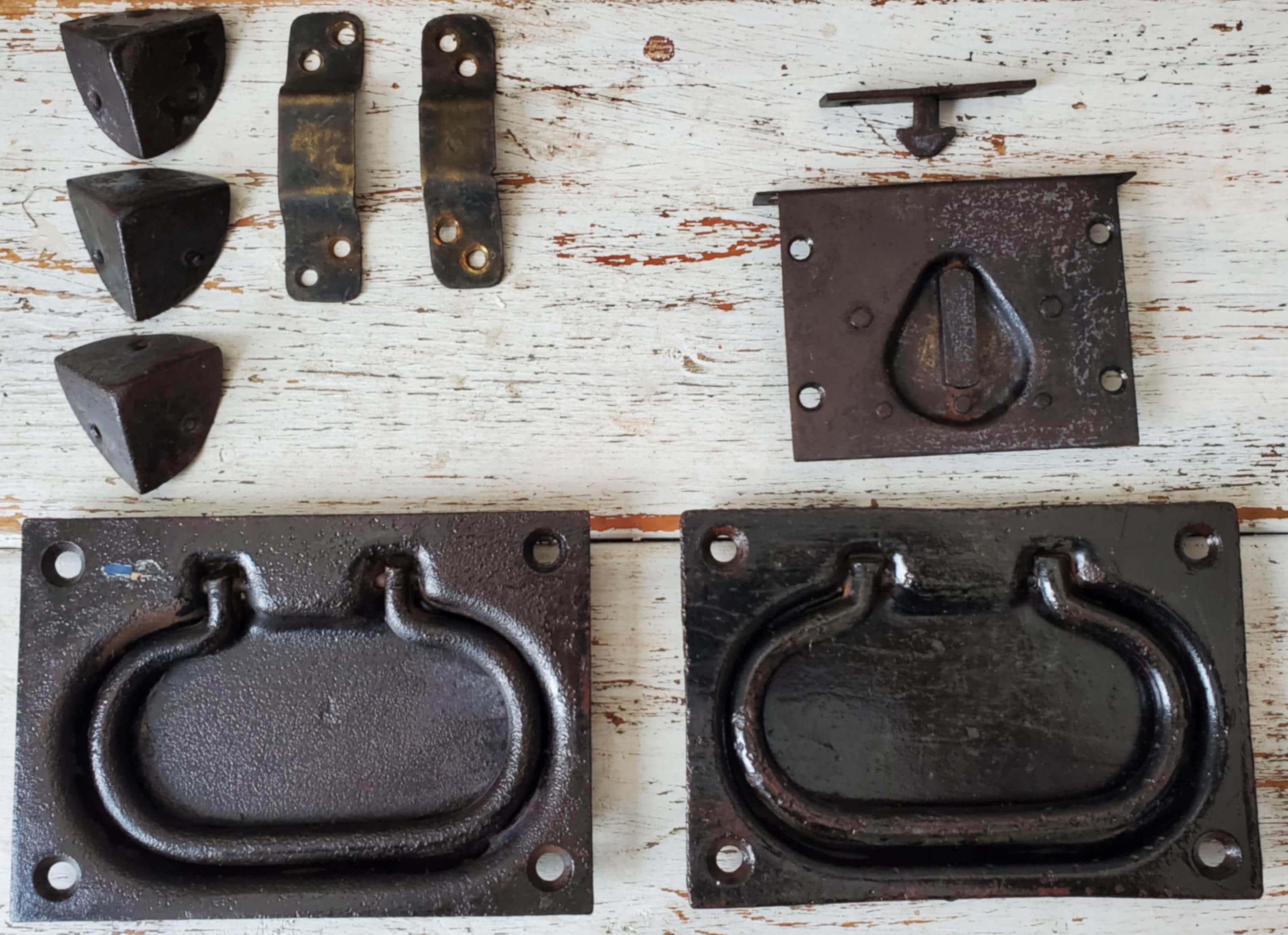1930's WW2 Era Royal Naval Trunk Fittings Heavy Duty Handles Etc - Etsy