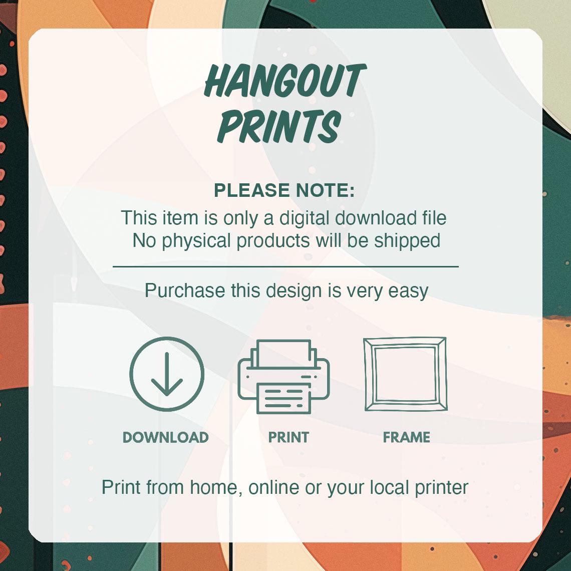 Modern Printable Abstract Art, Colorful Bold Wall Decor Poster, Instant ...